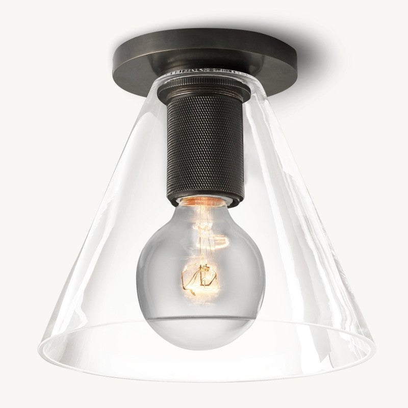 Navier Funnel Shade Flushmount,Flushmount For Living Room – BALDERLIGHTING